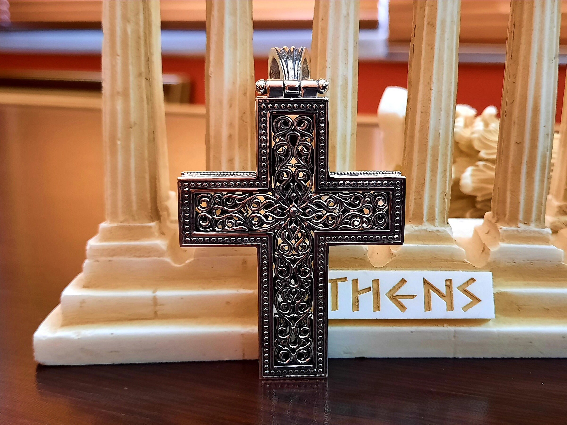 Handmade Byzantine Orthodox Cross Pendant Silver 925/big - Etsy