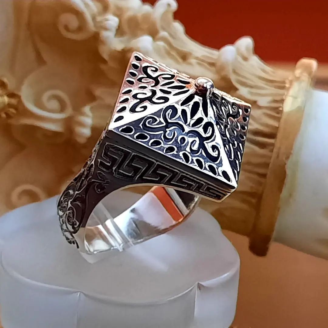 Ancient Greek Design Meander Ring Handcrafted Sterling Silver 925 - Etsy