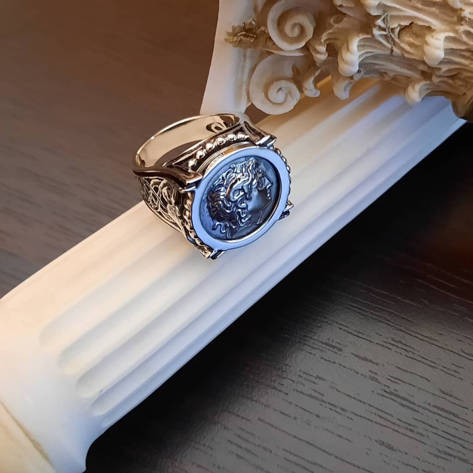 Alexander the Great Ring Ancient Greek Coin Ring Byzantine - Etsy