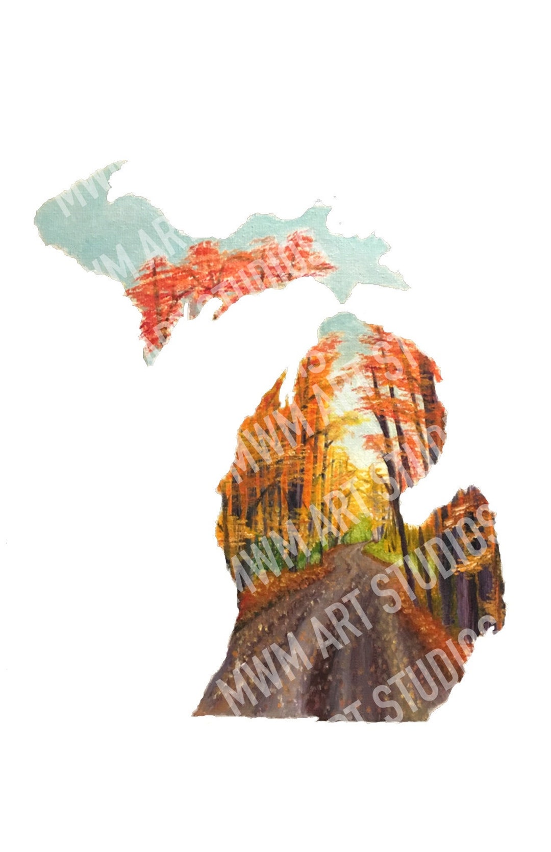 Michigan Seasons Print Autumn / Fall - Etsy