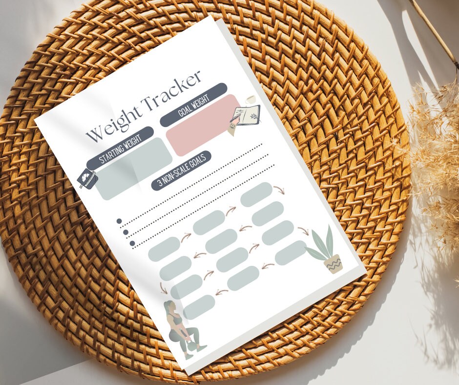Printable Weight Tracker & Goal Sheet - Etsy
