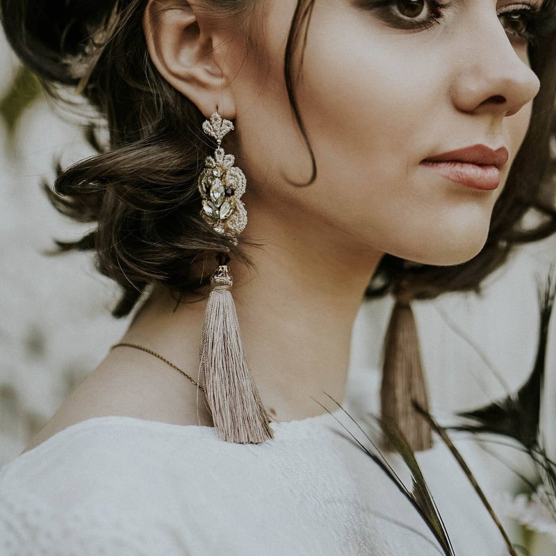 Boho Bridal Earrings - Etsy
