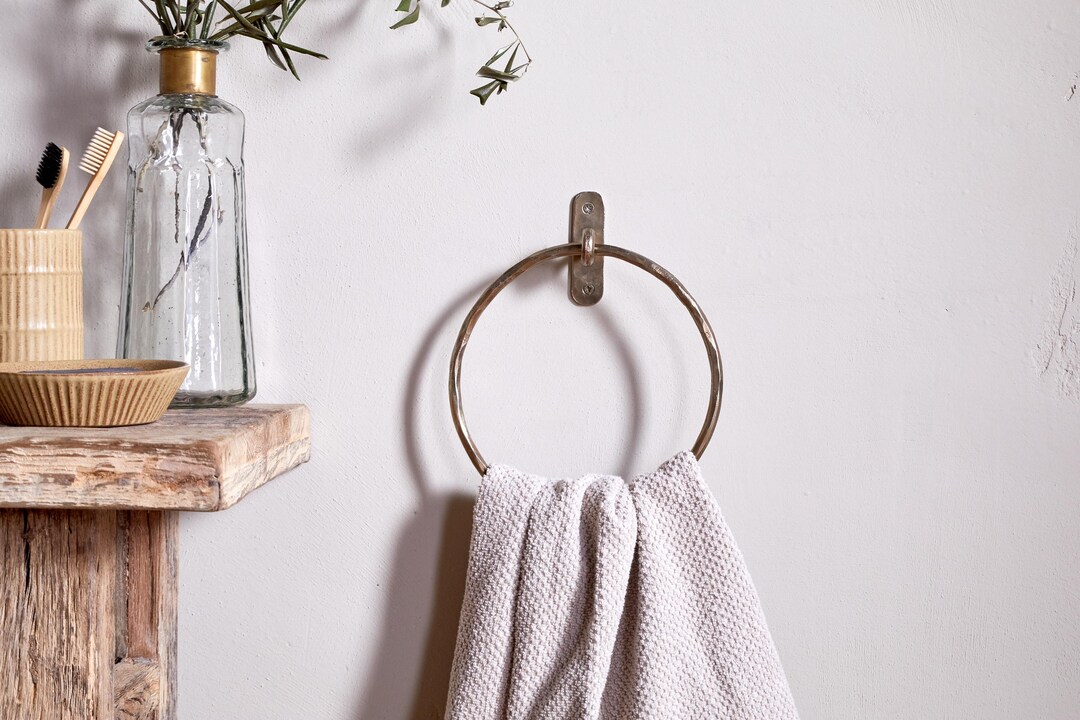 Olani Towel Ring - Antique Brass - Etsy