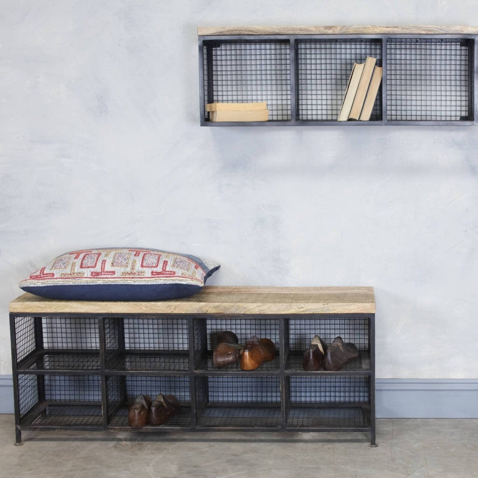 Hasa Industrial Storage Bench - Etsy UK