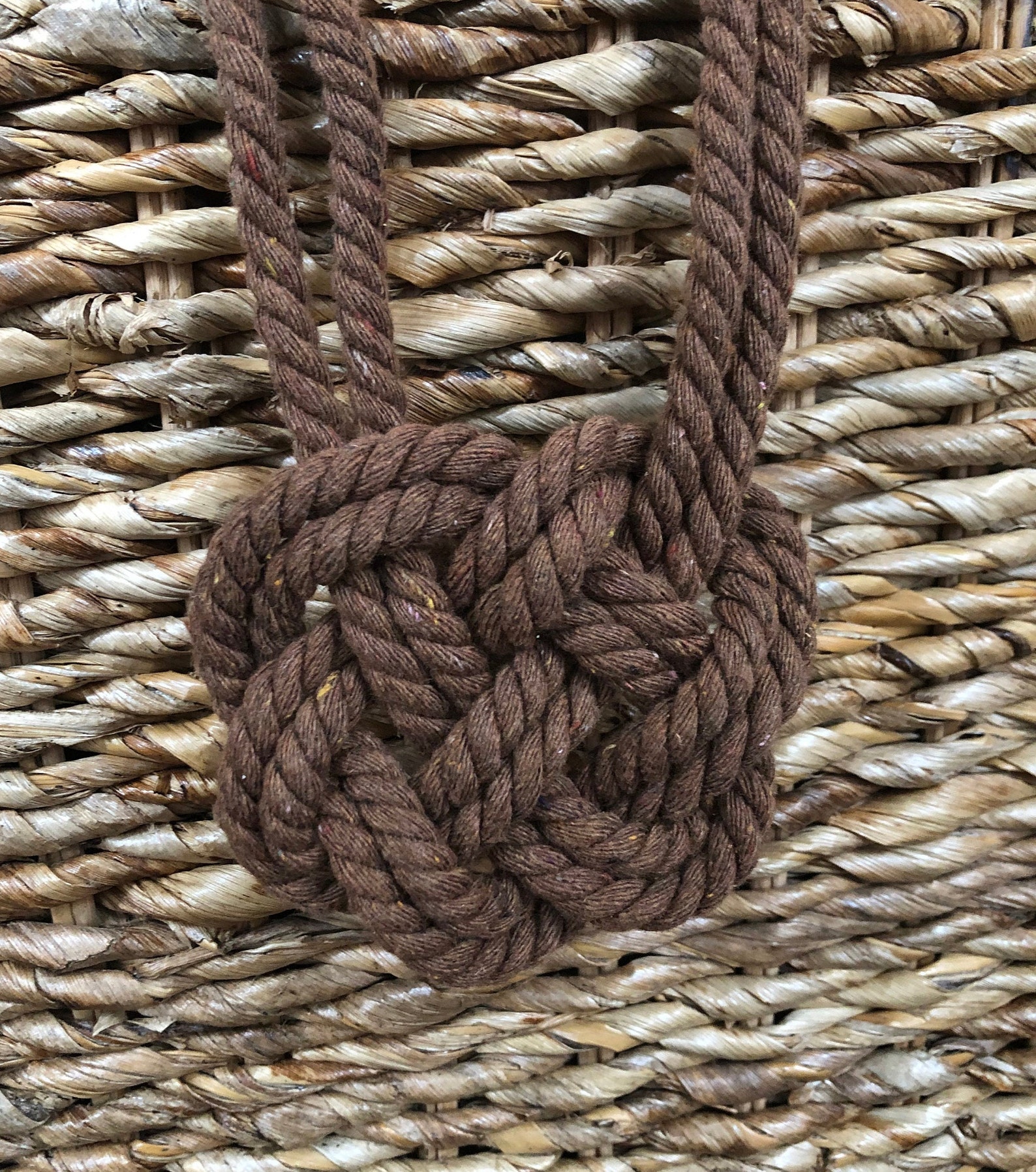 Soft Brown Rope Knot Necklace With Antiqued Brass Magnetic - Etsy