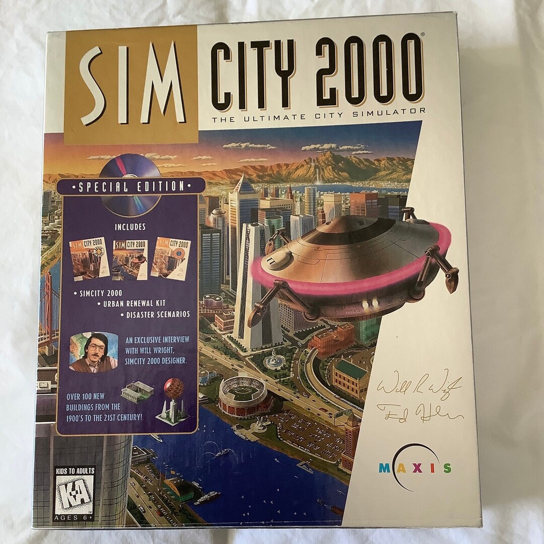 Vintage Simcity 2000 Special Edition PC Game and Manuals windows 95 ...