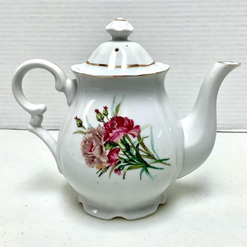 Floral Design Teapot - Etsy