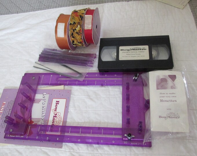 Vintage BOW MASTER Bow Maker Kit - Includes Bowmaster Frame/loom ...