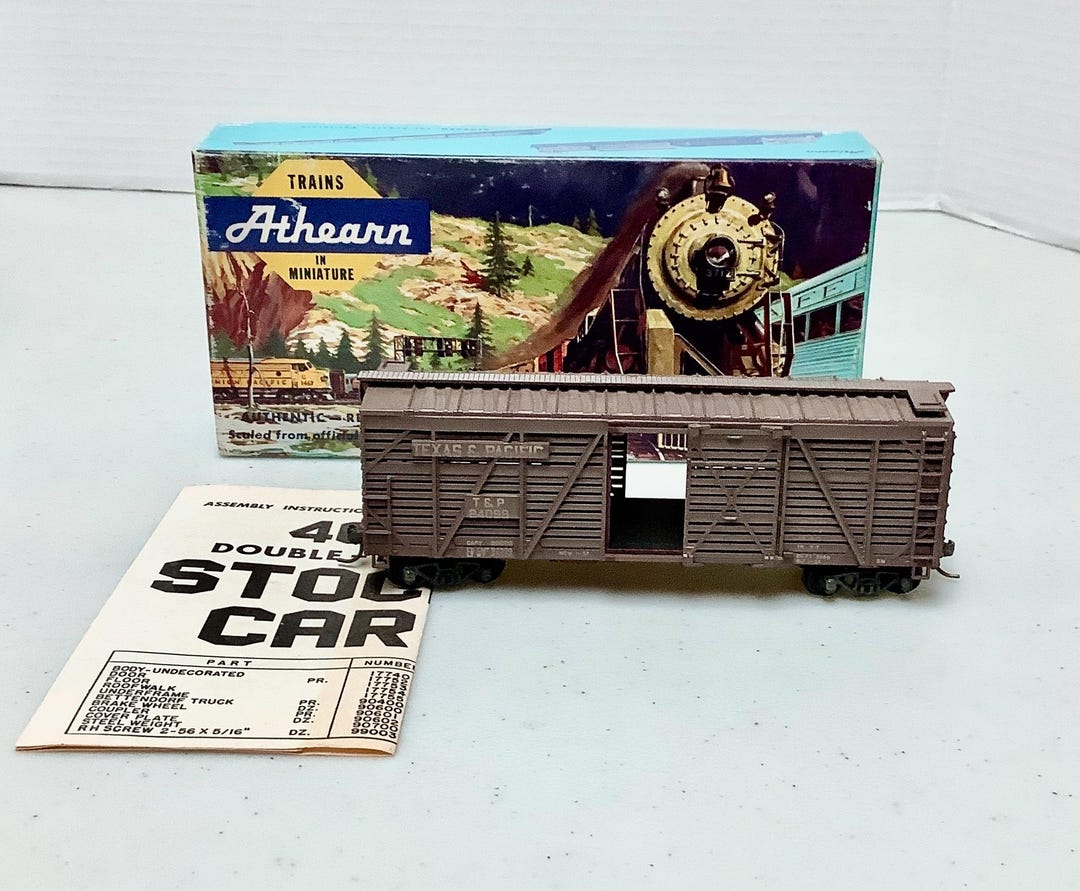 Vintage Athearn HO Scale Texas & Pacific 40' Stock Car, Blue Box - Etsy