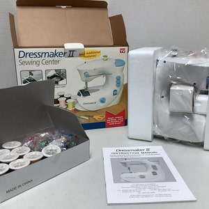 Dressmaker 11 Sewing Center Portable Sewing Machine and Accessory Kit ...
