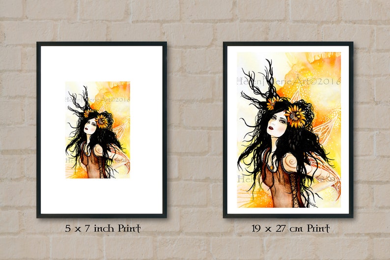 Summer Solstice Fairy Art Watercolour Print Feminine Wall - Etsy
