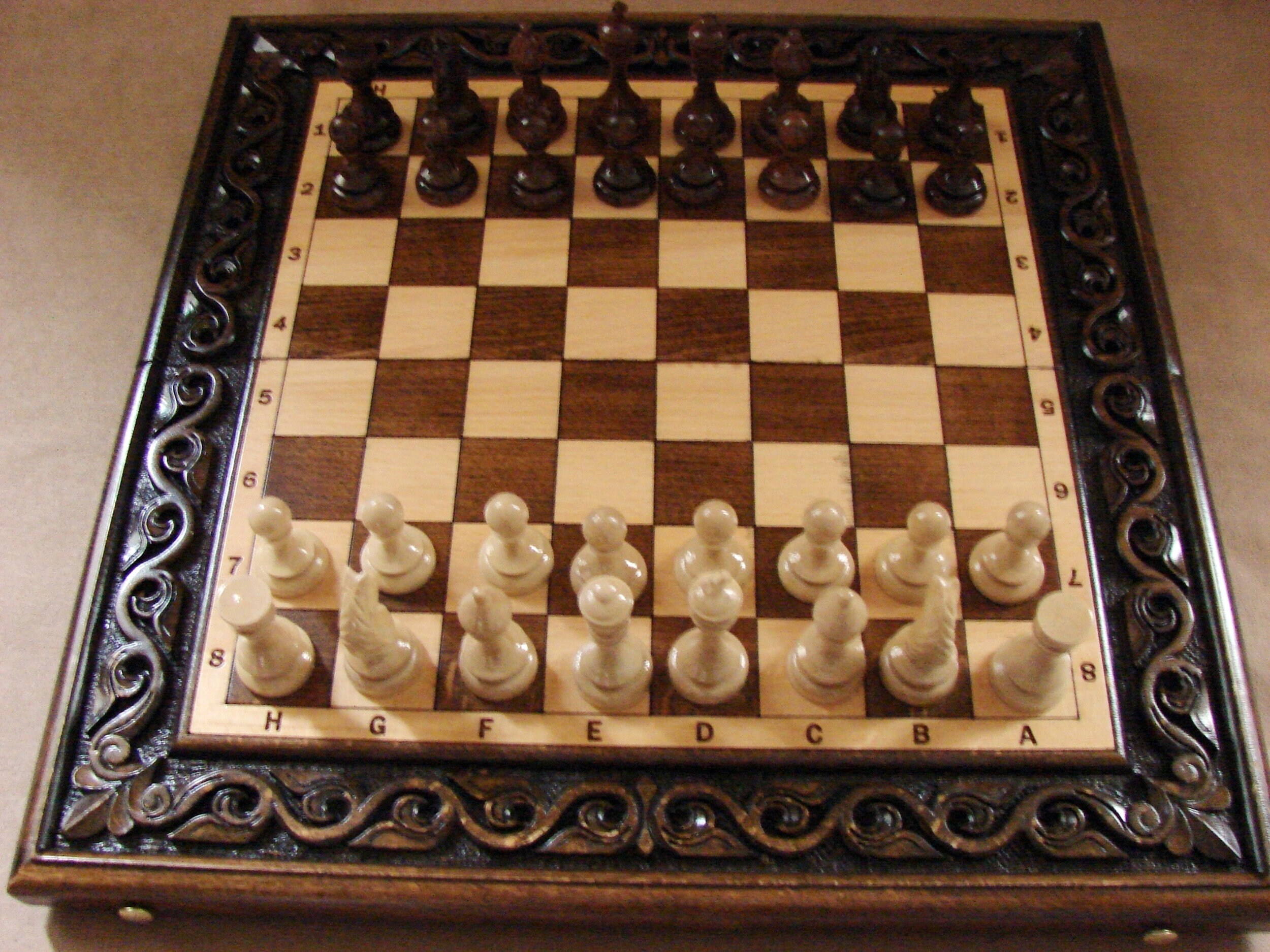 Large Wooden Chess Set Board 3 in 1 Handmade Wooden Chess | Etsy