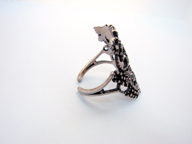 Wide Ring Grapes Bunch Sterling Silver 925 Antique Style | Etsy