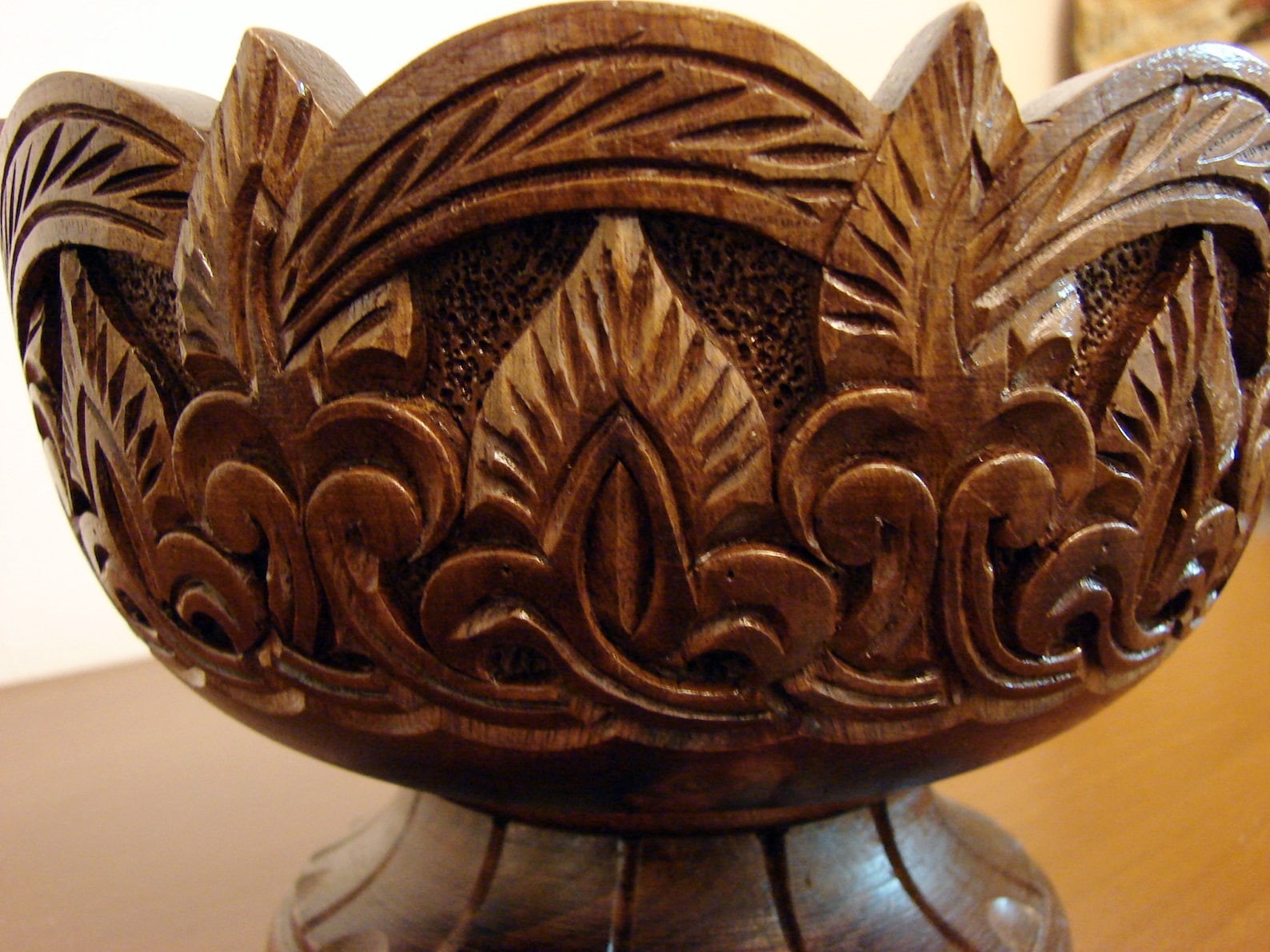 Hand Carved Natural Wooden Bowl Fruit or Candy Vase Rustic - Etsy