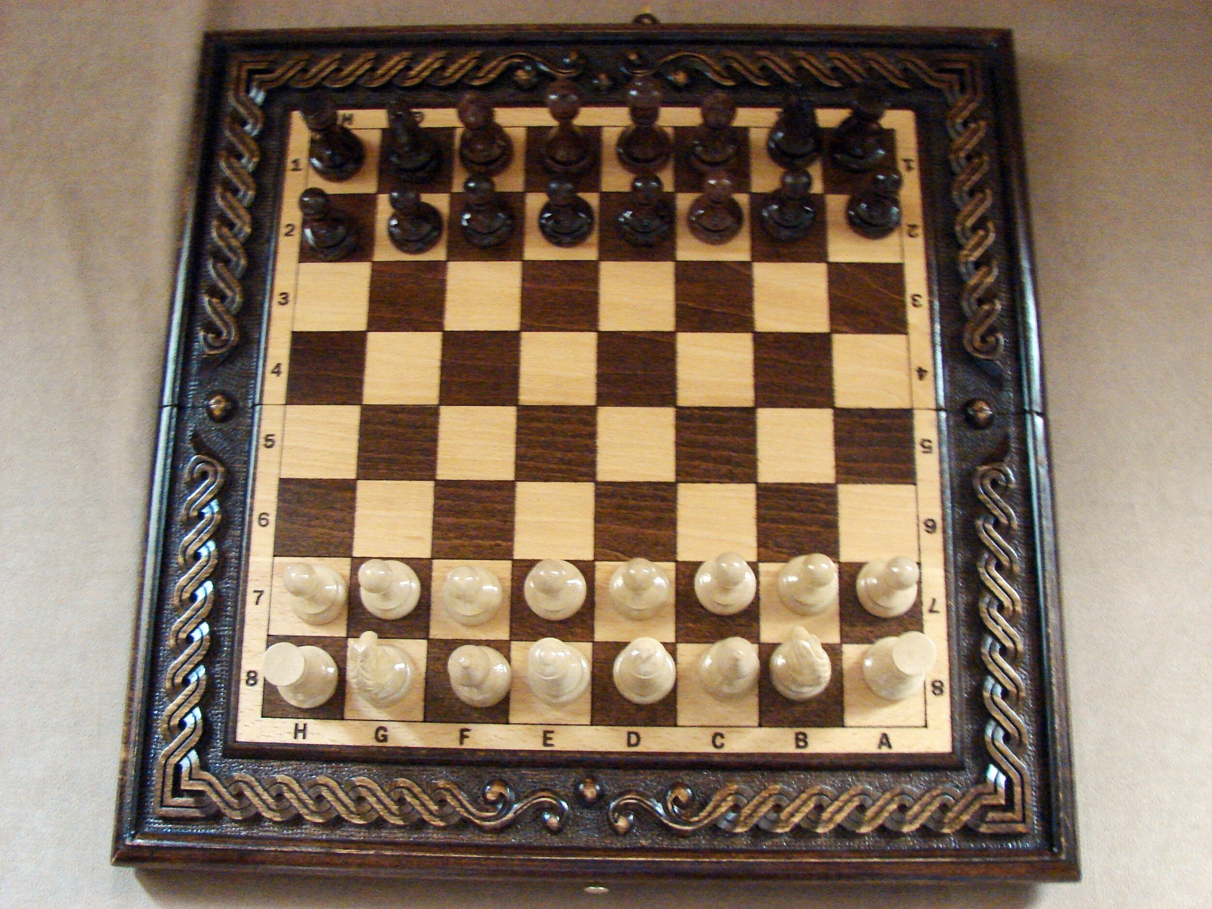 Schachbrett aus Holz Handgemachtes Schachbrett aus Holz 3 in | Etsy