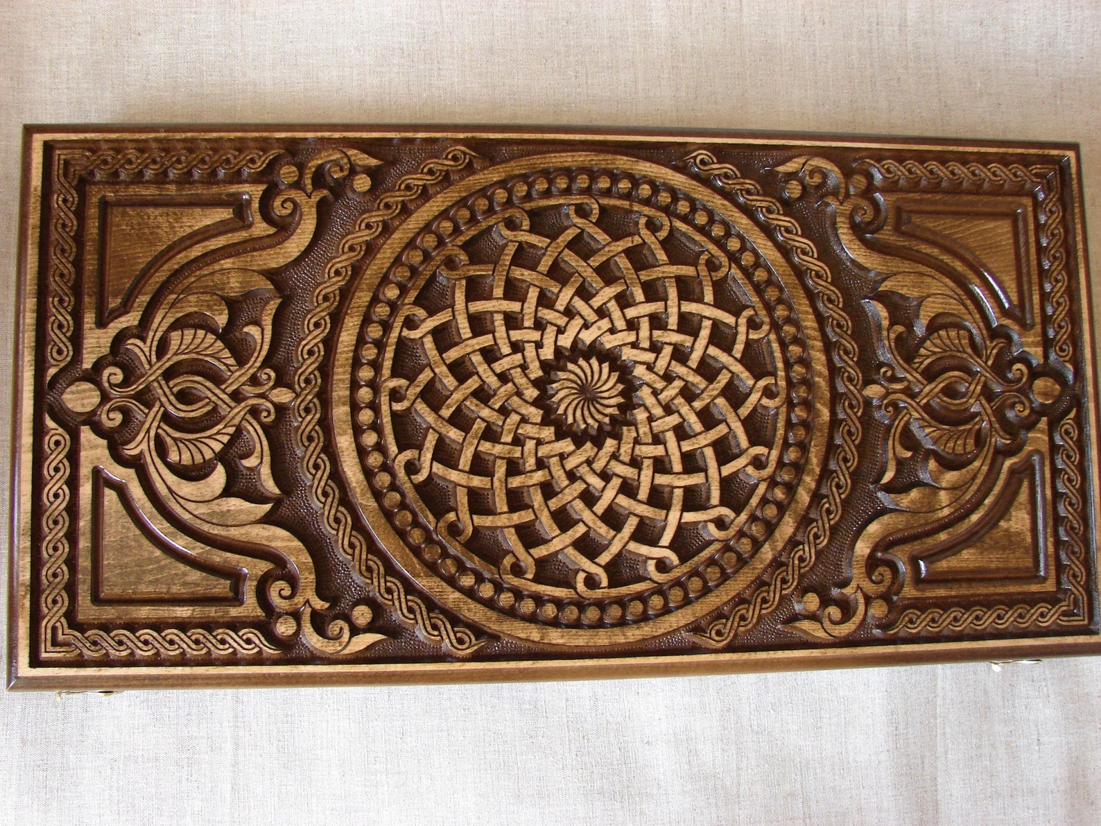 Armenian Handmade Backgammon Natural Wood Hand Carved Board | Etsy