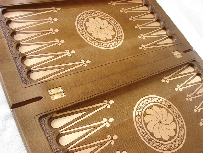Armenian Handmade Backgammon Natural Wood Hand Carved Board | Etsy