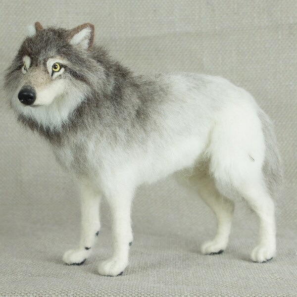 Needle Felted Wolf - Etsy