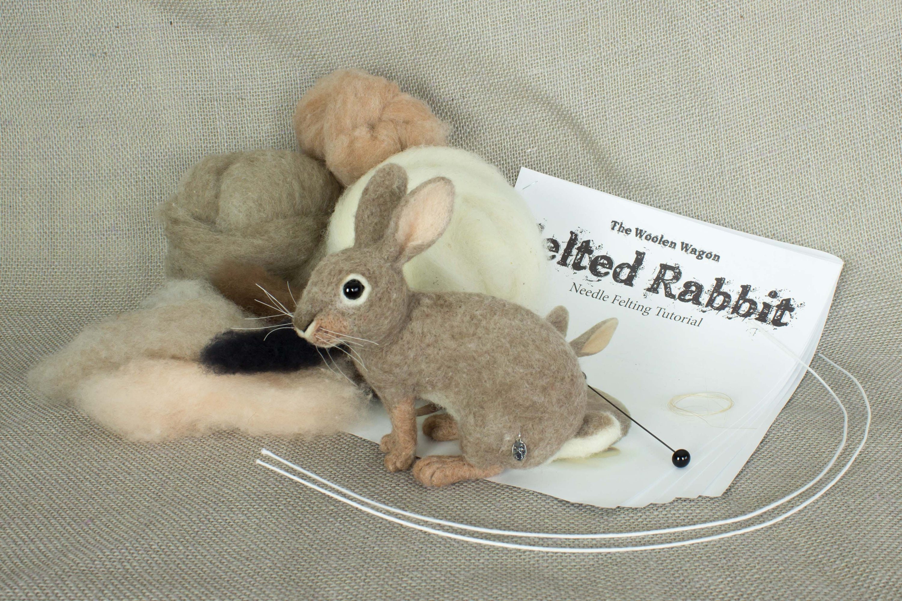 Needle Felted Rabbit Kit and Tutorial - Etsy