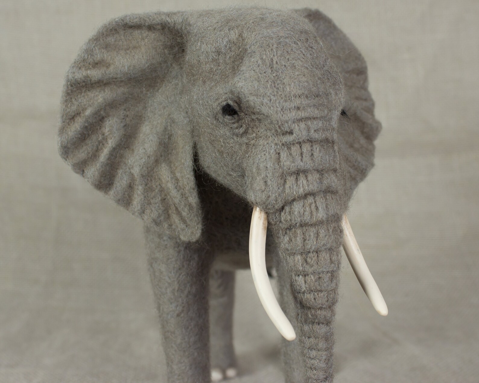 Made to Order Needle Felted African Elephant: Custom Needle | Etsy