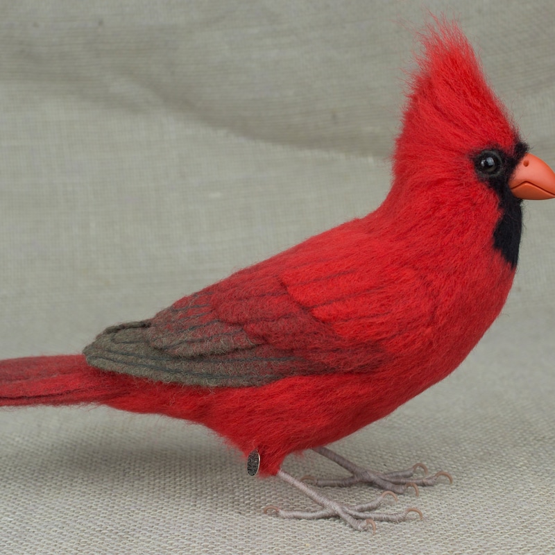 Needle Felt Cardinal - Etsy