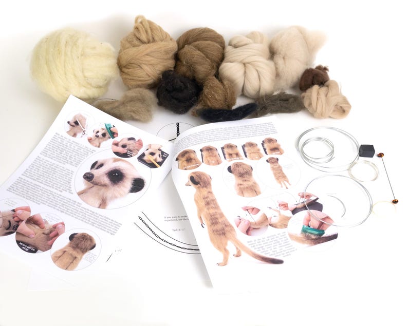 Felted Meerkat Kit and Tutorial - Etsy