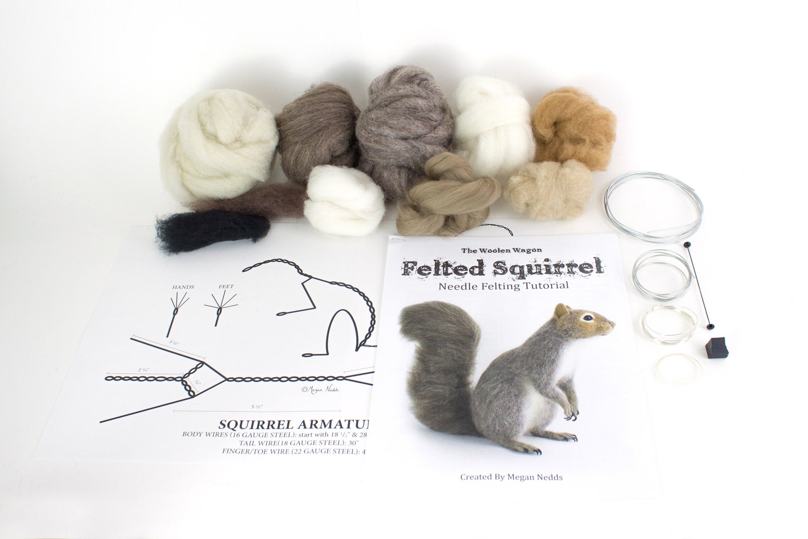 Needle Felted Squirrel Kit and Tutorial - Etsy