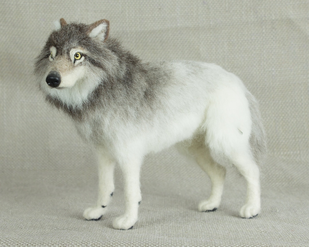 Made to Order Needle Felted Wolf: Custom Needle Felted Animal Sculpture ...