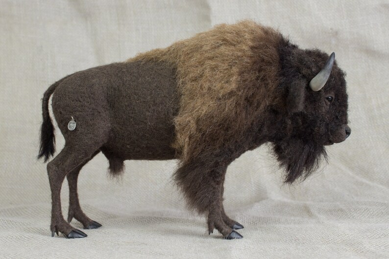 Made to Order Needle Felted Bison: Custom Needle Felted Animal ...