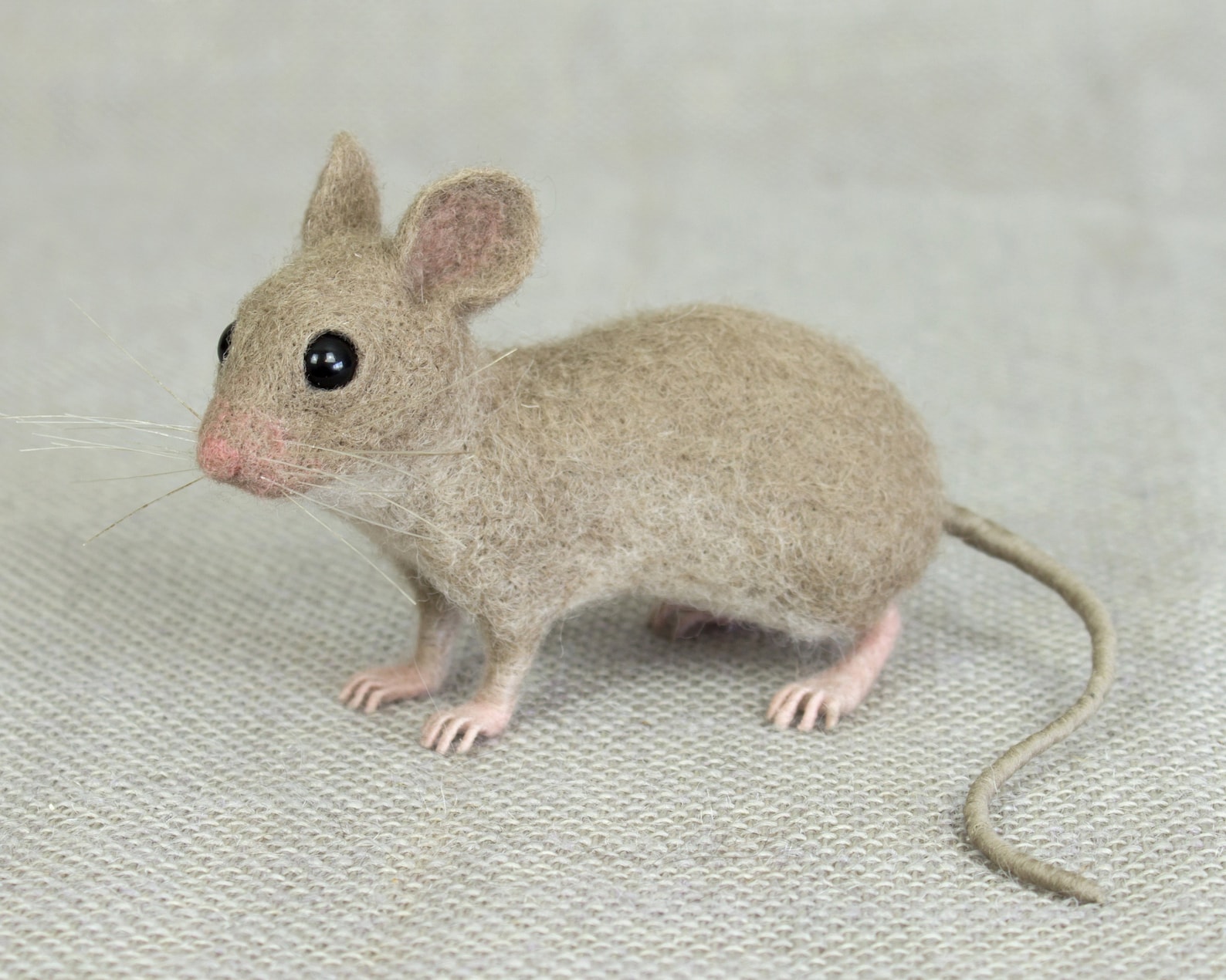 Needle Felted Mouse Kit and Tutorial - Etsy