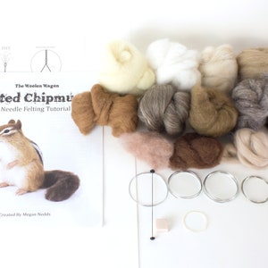 Needle Felted Chipmunk Kit and Tutorial - Etsy