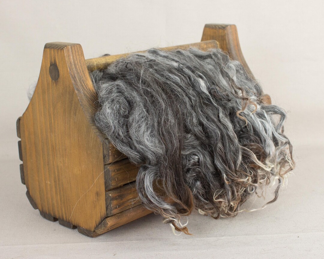 Washed Gray Suri Alpaca Locks: 1 Ounce (vintage Black's Cria) Fiber for ...