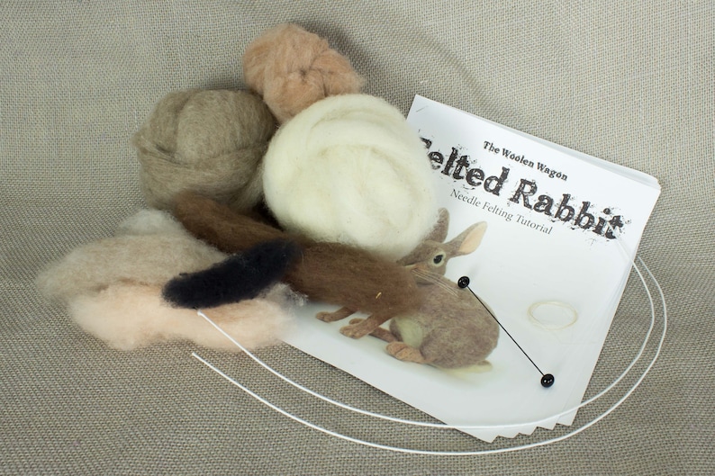 Needle Felted Rabbit Kit and Tutorial - Etsy UK