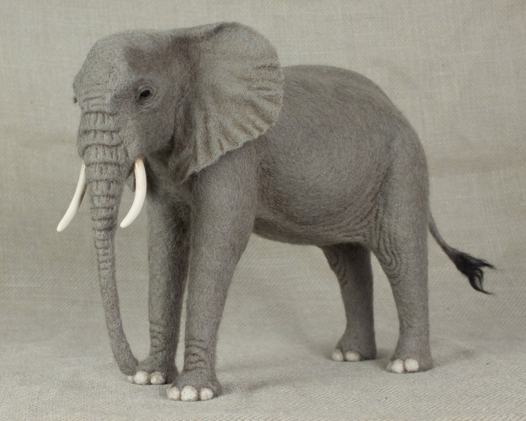 Made to Order Needle Felted African Elephant: Custom Needle Felted ...