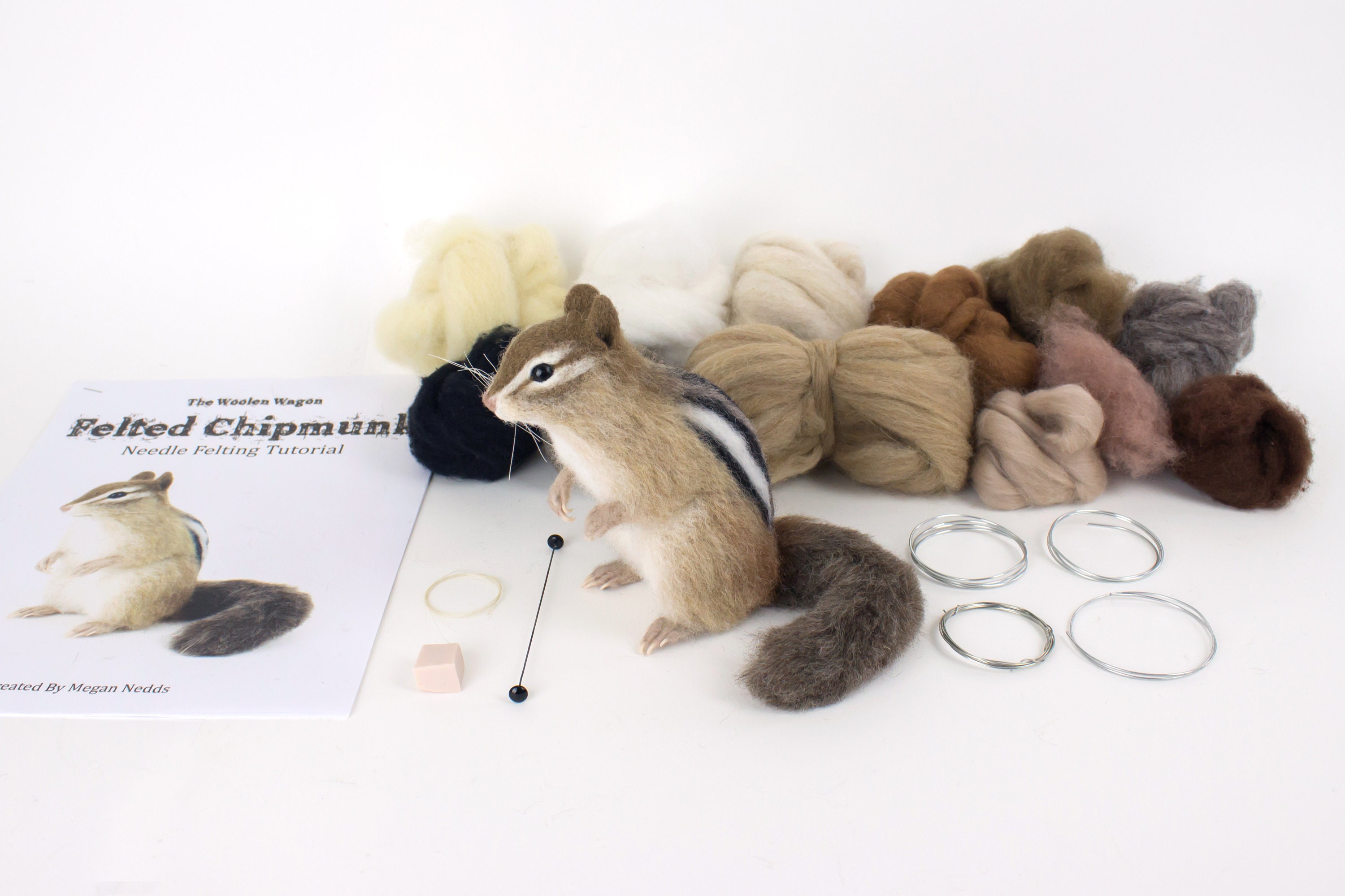 Needle Felted Chipmunk Kit and Tutorial - Etsy