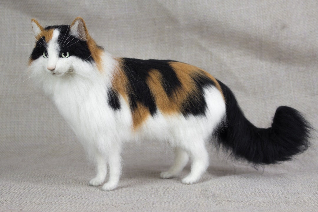 Made to Order Needle Felted Cat: Custom Needle Felted Animal Sculpture ...