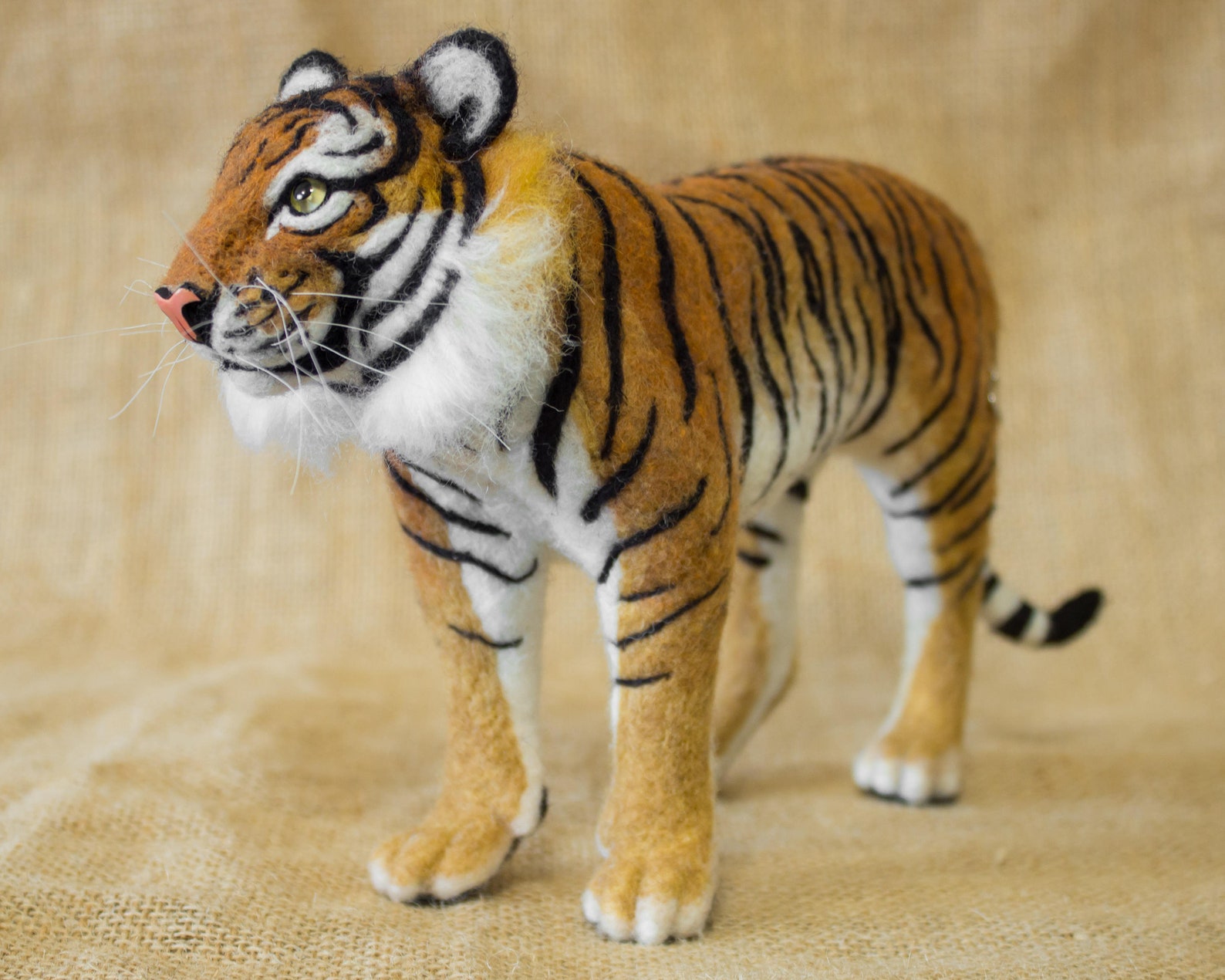 Made to Order Needle Felted Tiger: Custom Needle Felted Animal - Etsy