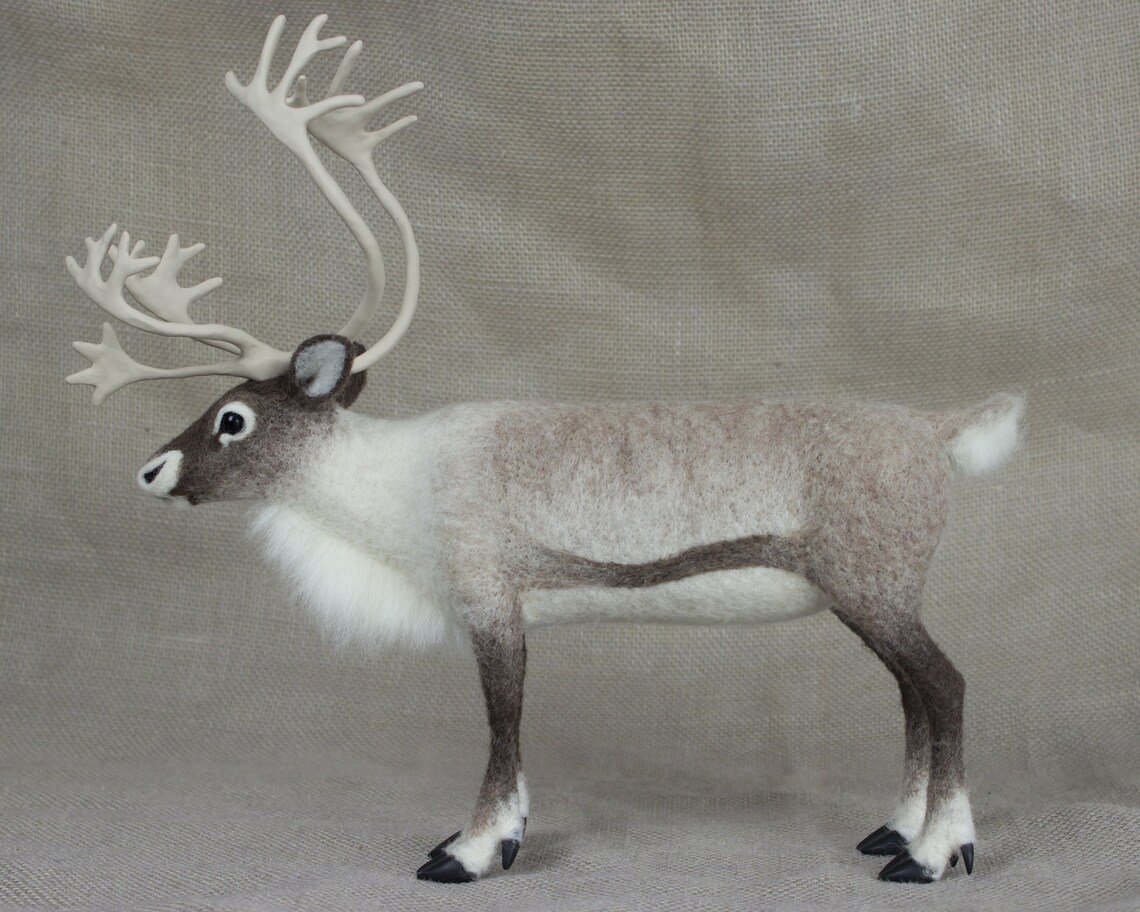 Made to Order Needle Felted Reindeer / Caribou: Custom Needle - Etsy