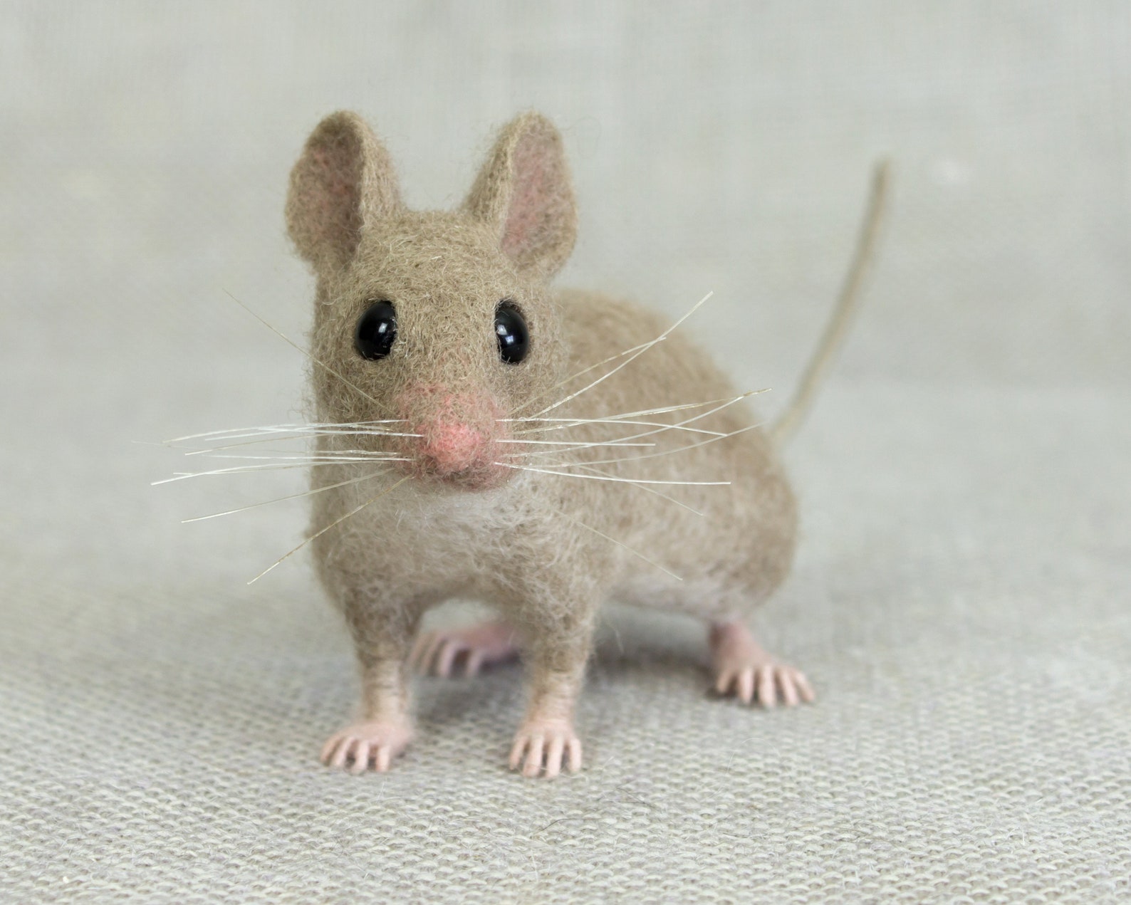 Needle Felted Mouse Kit and Tutorial - Etsy