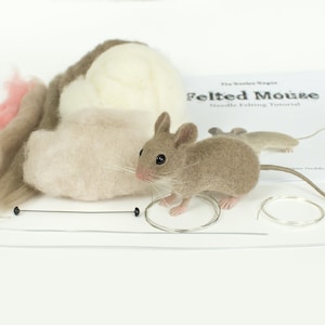 Needle Felted Mouse Kit and Tutorial - Etsy