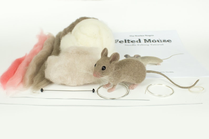 Needle Felted Mouse Kit and Tutorial - Etsy UK