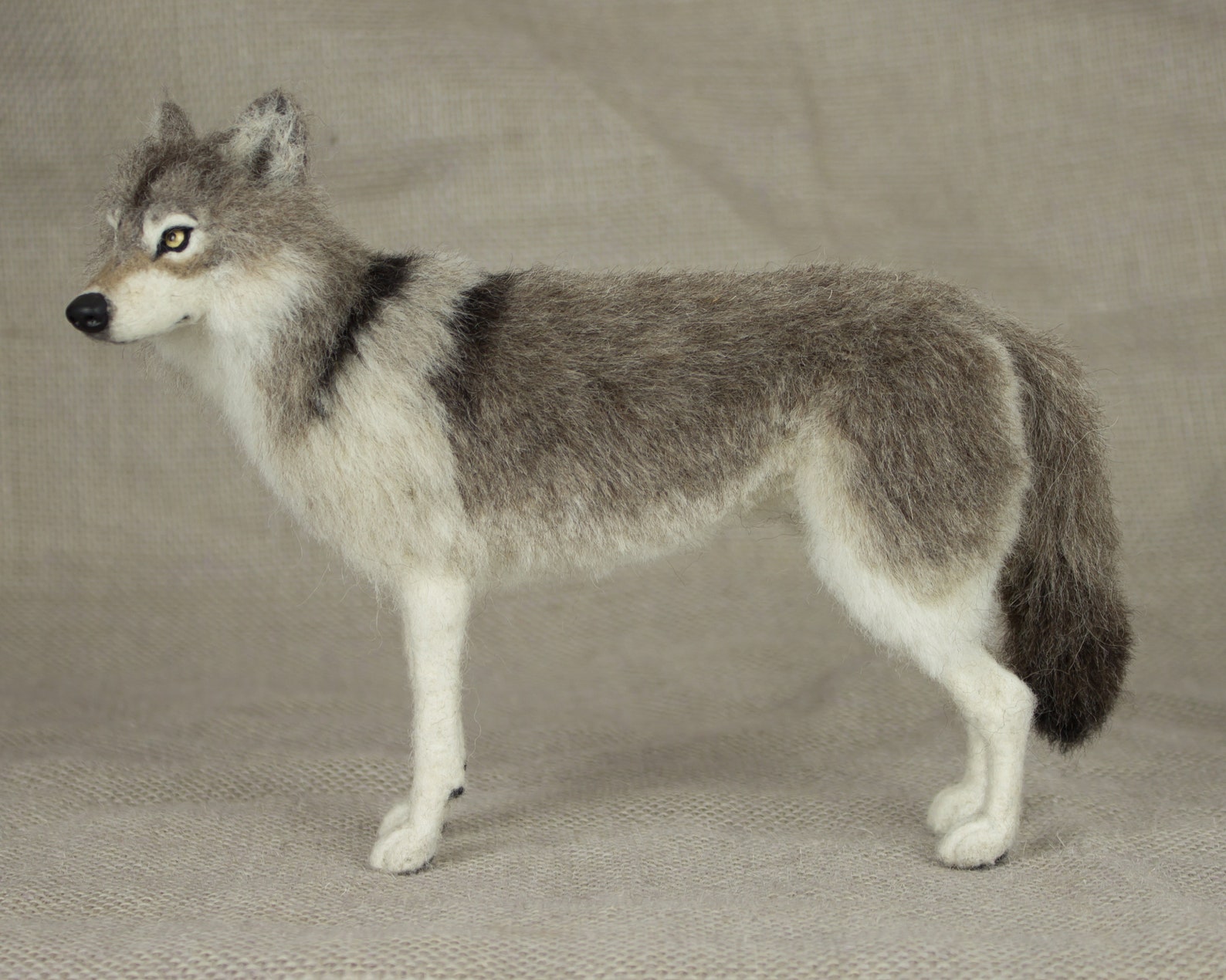 Made to Order Needle Felted Wolf: Custom Needle Felted Animal Sculpture ...