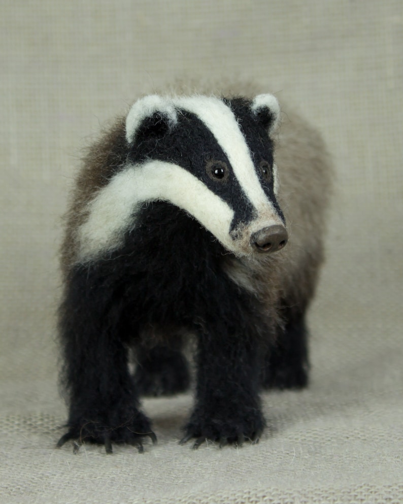 Made to Order Needle Felted Badger: Custom Needle Felted - Etsy