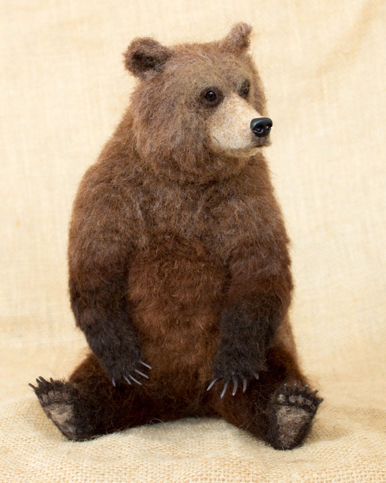 Made to Order Needle Felted Bear: Custom Needle Felted Animal - Etsy