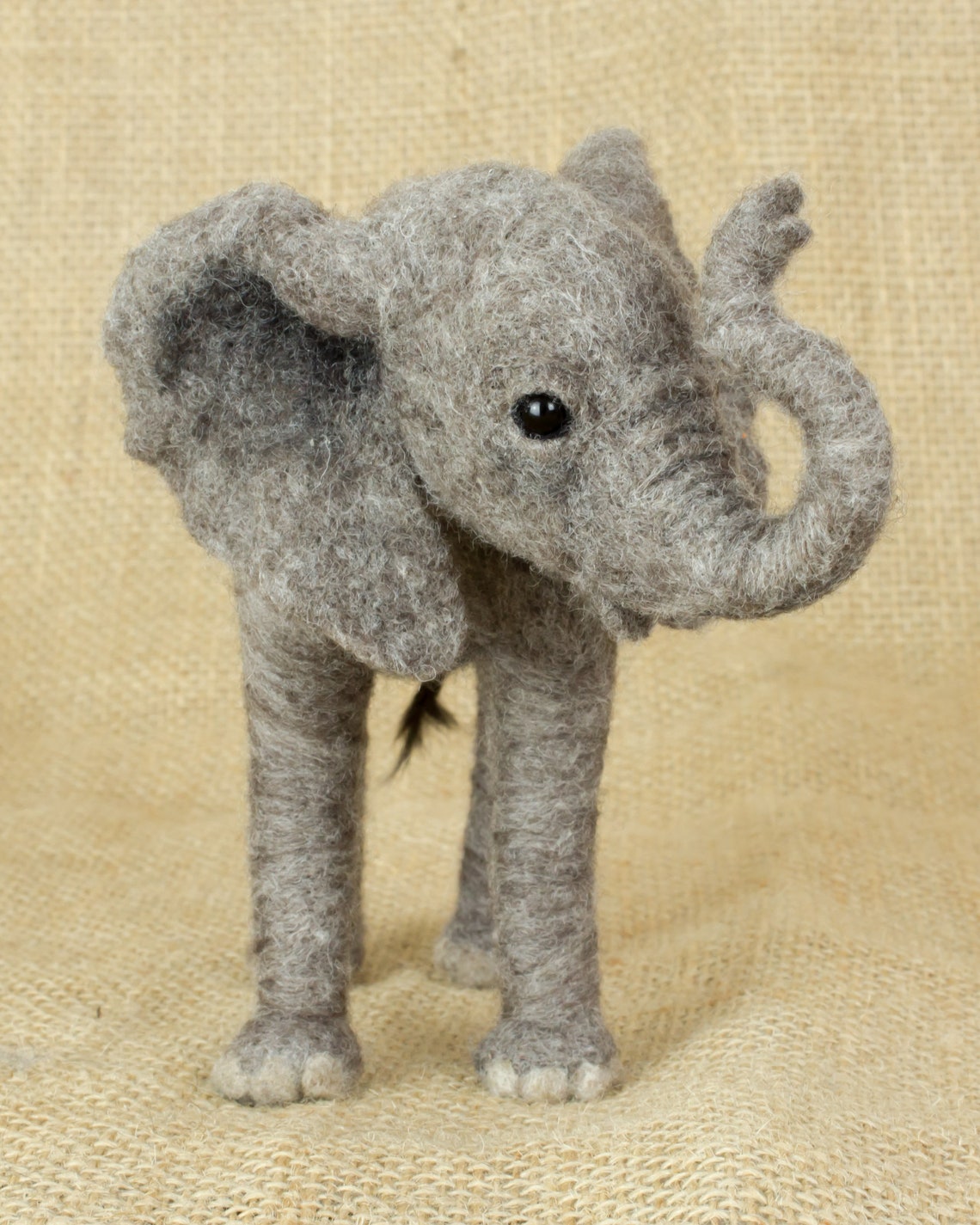 Needle Felted Elephant Calf Kit and Tutorial | Etsy