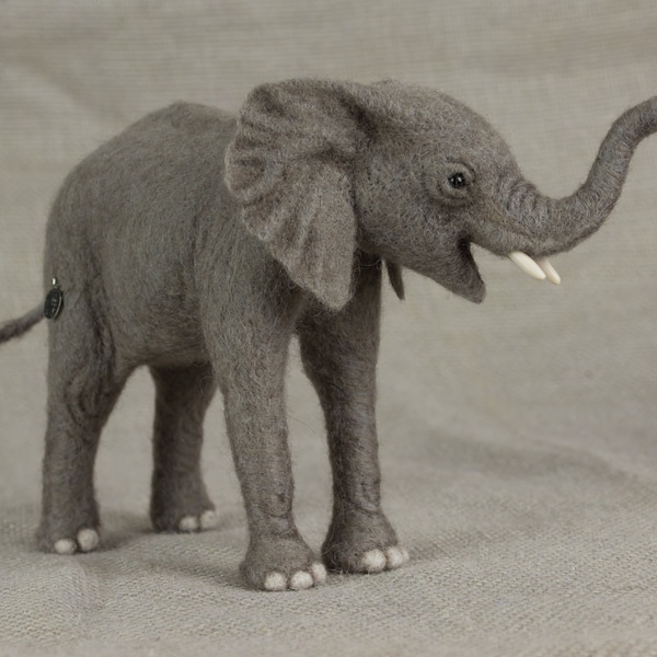 Needle Felt Elephant - Etsy