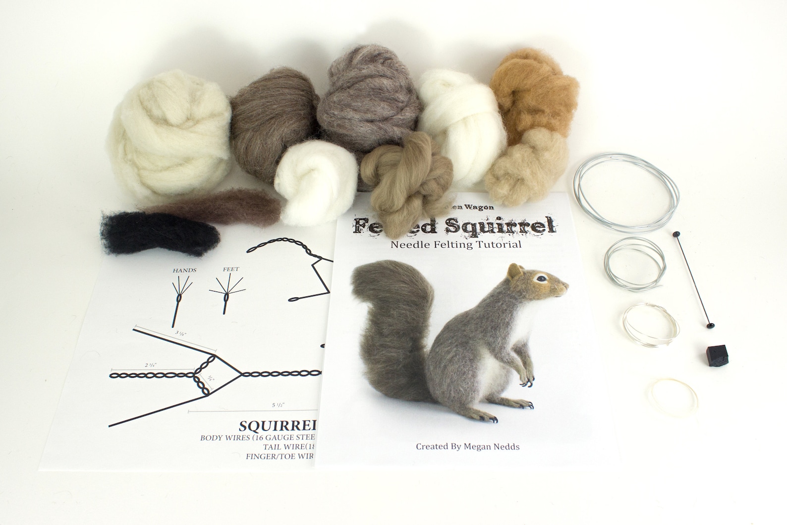 Needle Felted Squirrel Kit and Tutorial - Etsy