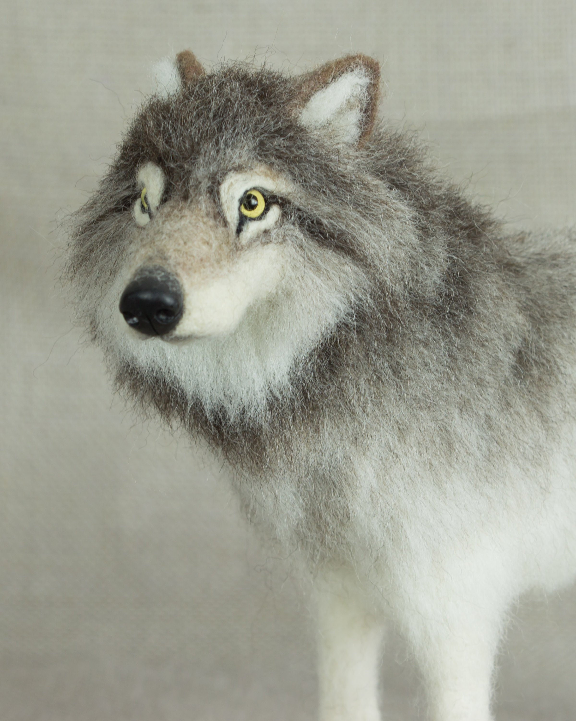 Made to Order Needle Felted Wolf: Custom Needle Felted Animal Sculpture ...