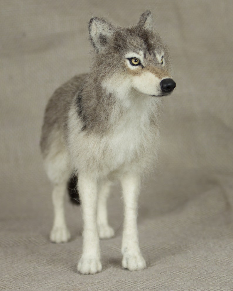 Made to Order Needle Felted Wolf: Custom Needle Felted Animal Sculpture ...