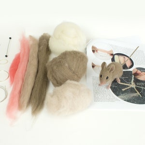 Needle Felted Mouse Kit and Tutorial - Etsy